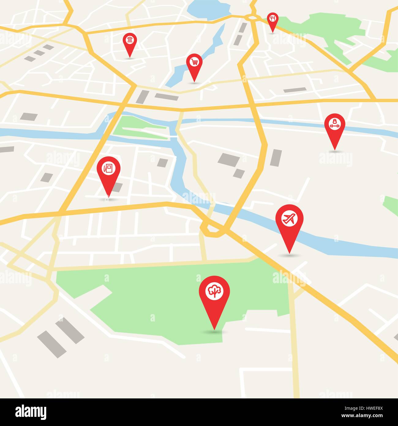 Vector city map Stock Vector Image & Art - Alamy