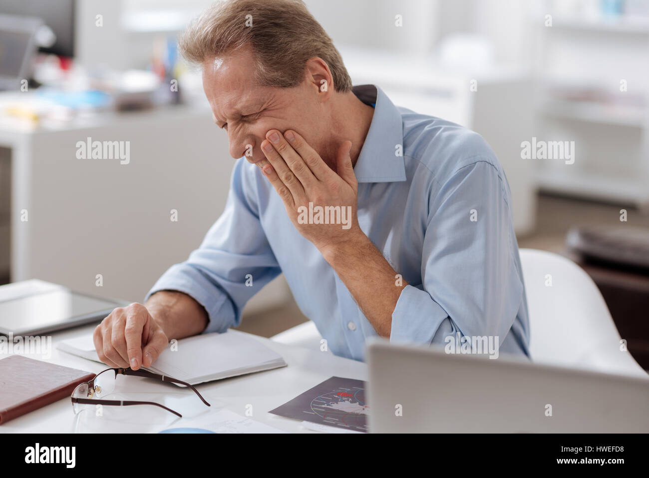 Photo of man having health problems Stock Photo - Alamy