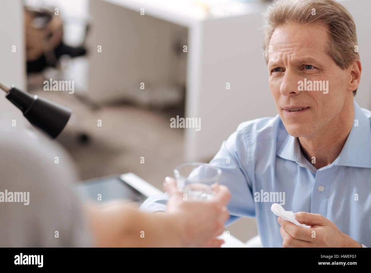 Close up of attractive man looking sideways Stock Photo - Alamy Close up of attractive man looking sideways Stock Photo - Alamy