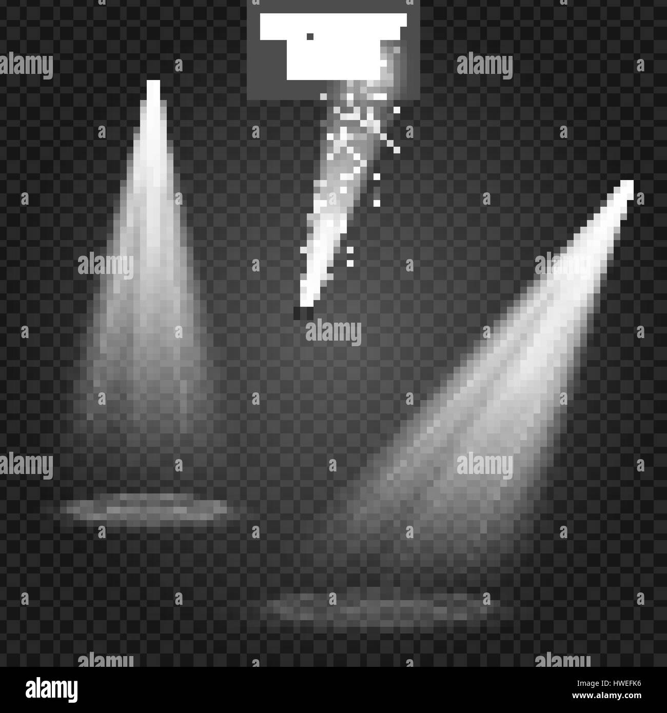 Vector spotlights light effects Black and White Stock Photos & Images ...