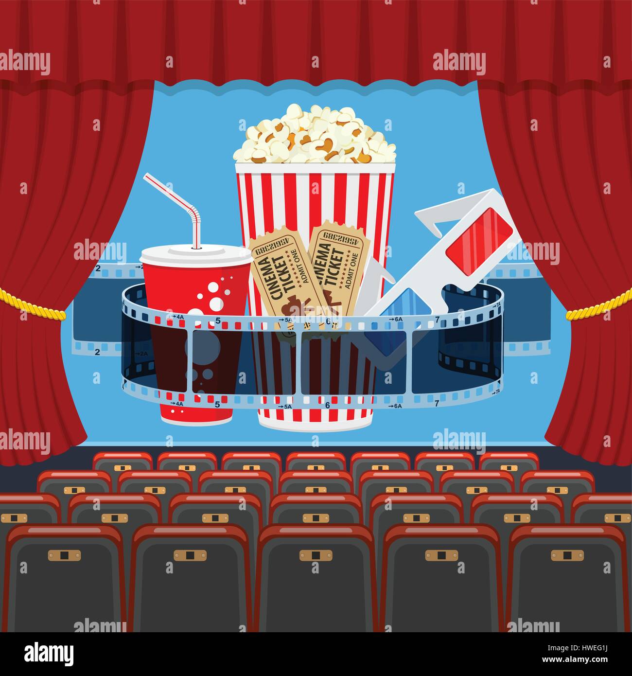 Cinema seats icon Stock Vector Images - Alamy