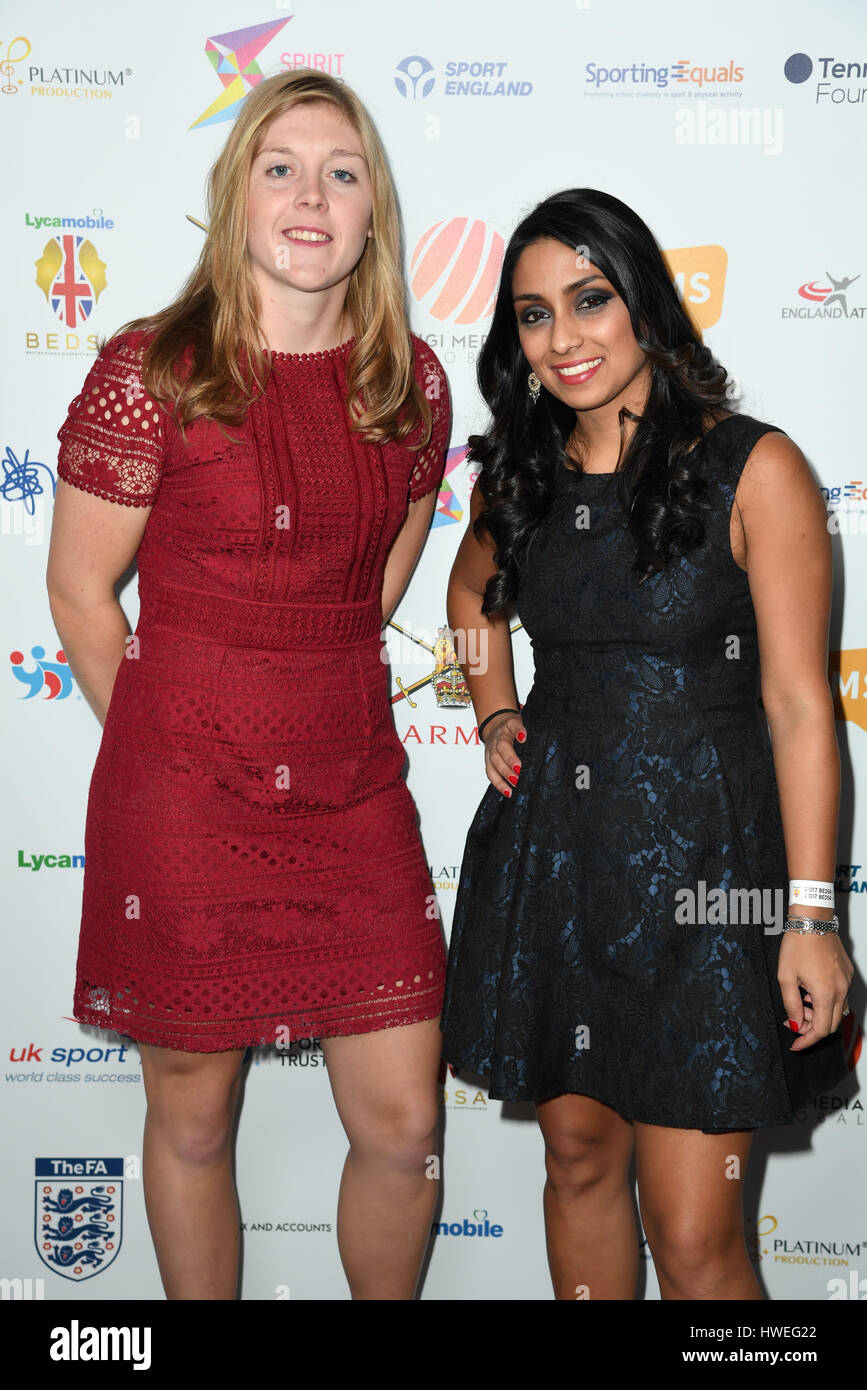 Former England Cricketer Isa Guha (right) arriving at the third ...