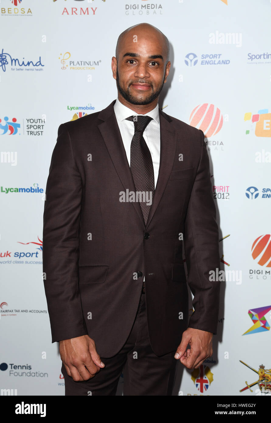 Leon Mckenzie arriving at the third Lycamobile British Ethnic Diversity ...