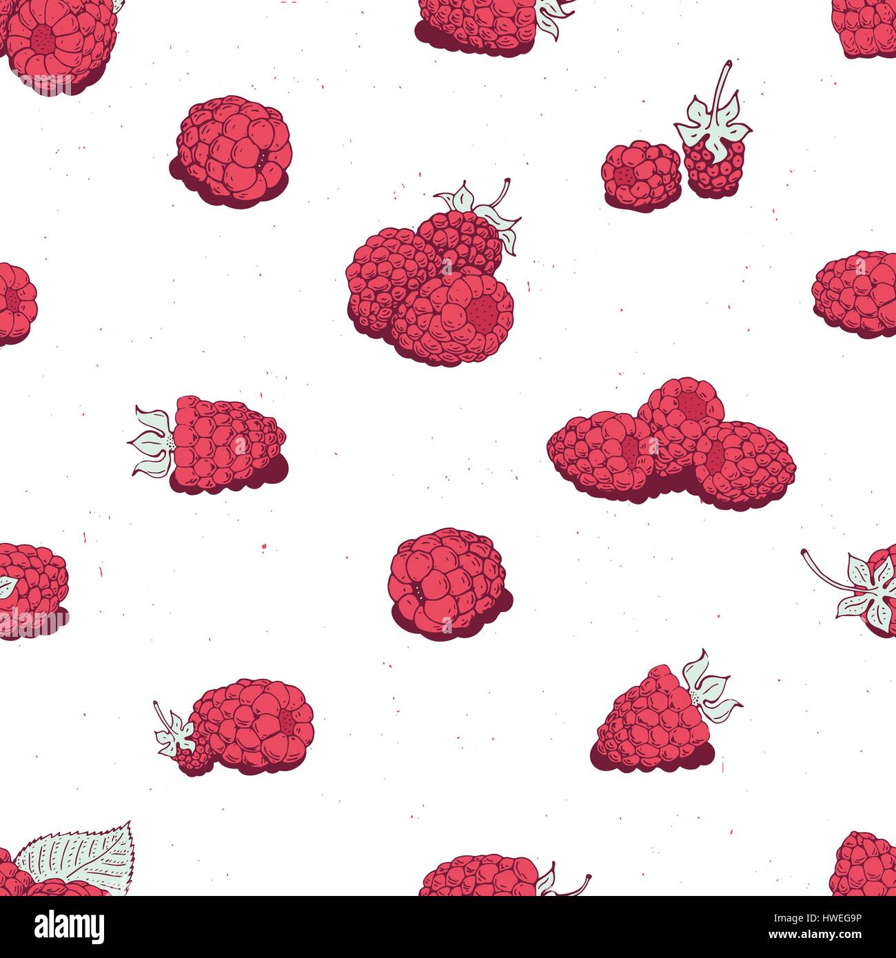 vector raspberry seamless pattern. background, pattern, fabric design, wrapping paper, cover ...