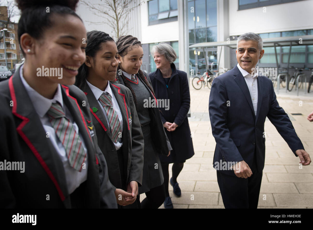 Mayor of London Sadiq Khan during a visit to Brixton's City Heights ...