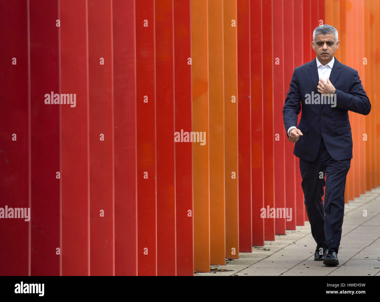 Mayor of London Sadiq Khan during a visit to Brixton's City Heights ...