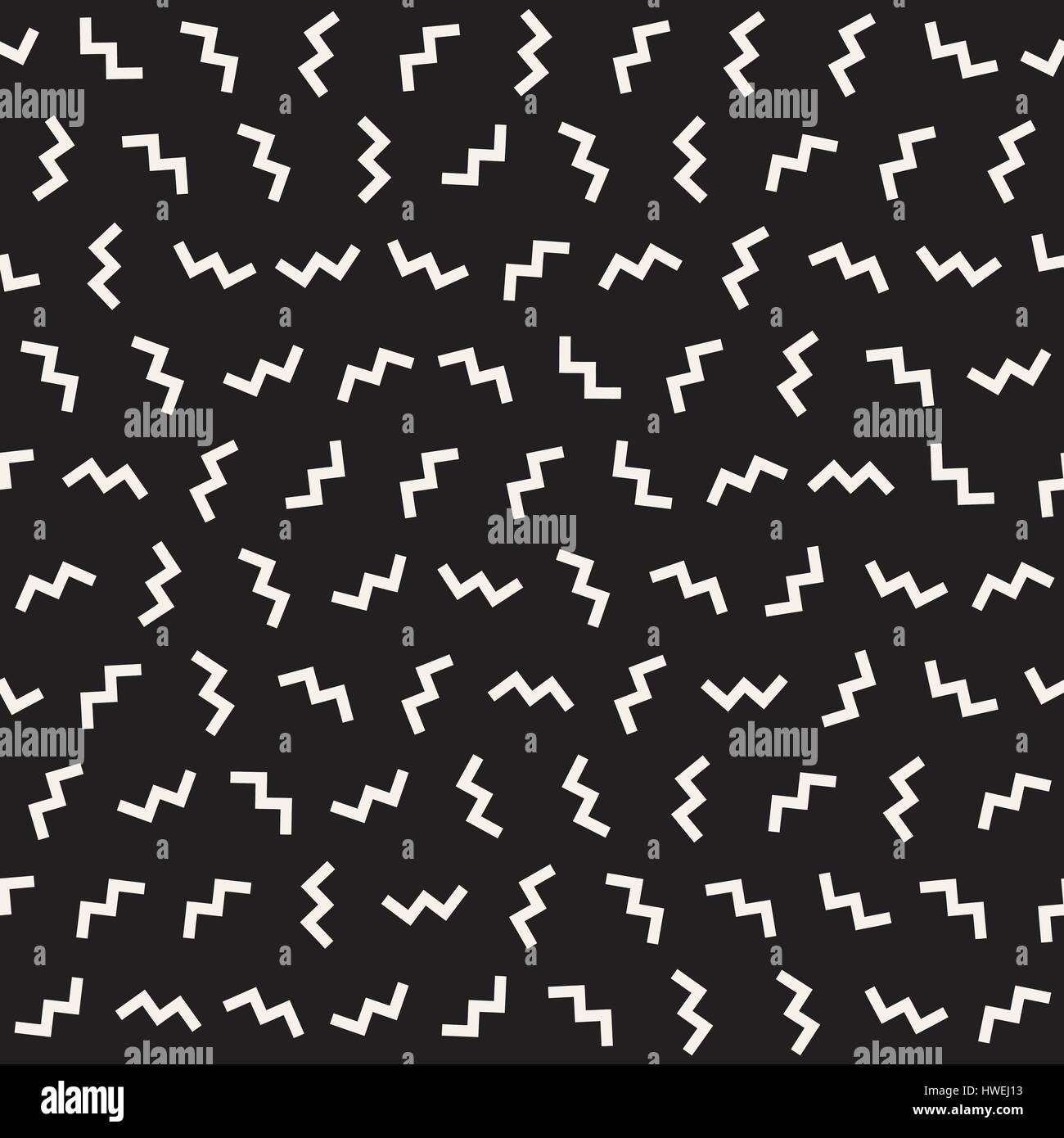 Trendy Texture With Scattered Geometric Shapes. Vector Seamless Pattern ...
