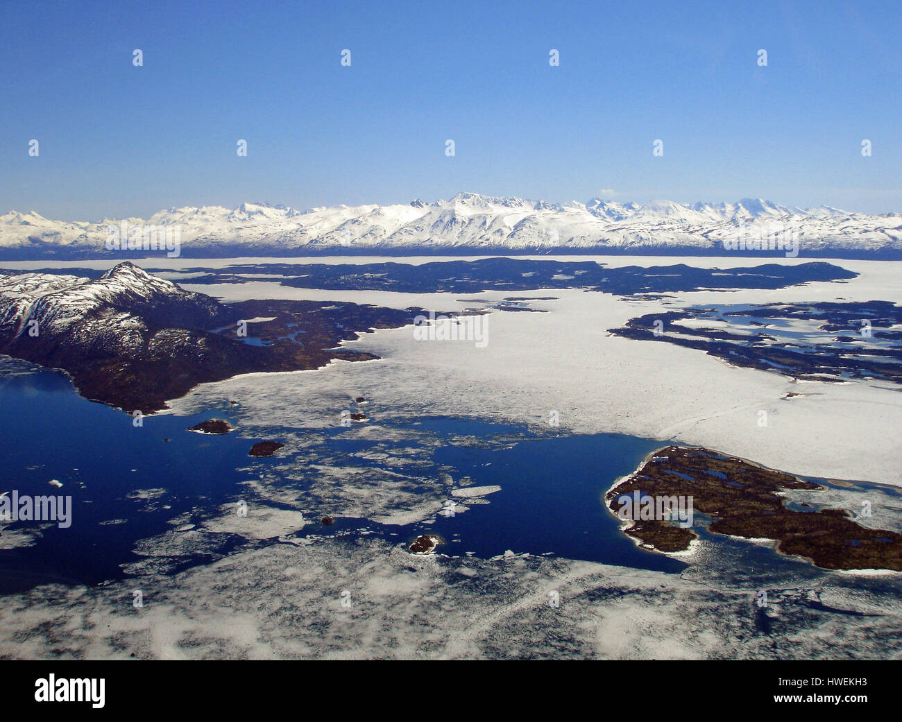 Flying over Southwestern Alaska Stock Photo - Alamy
