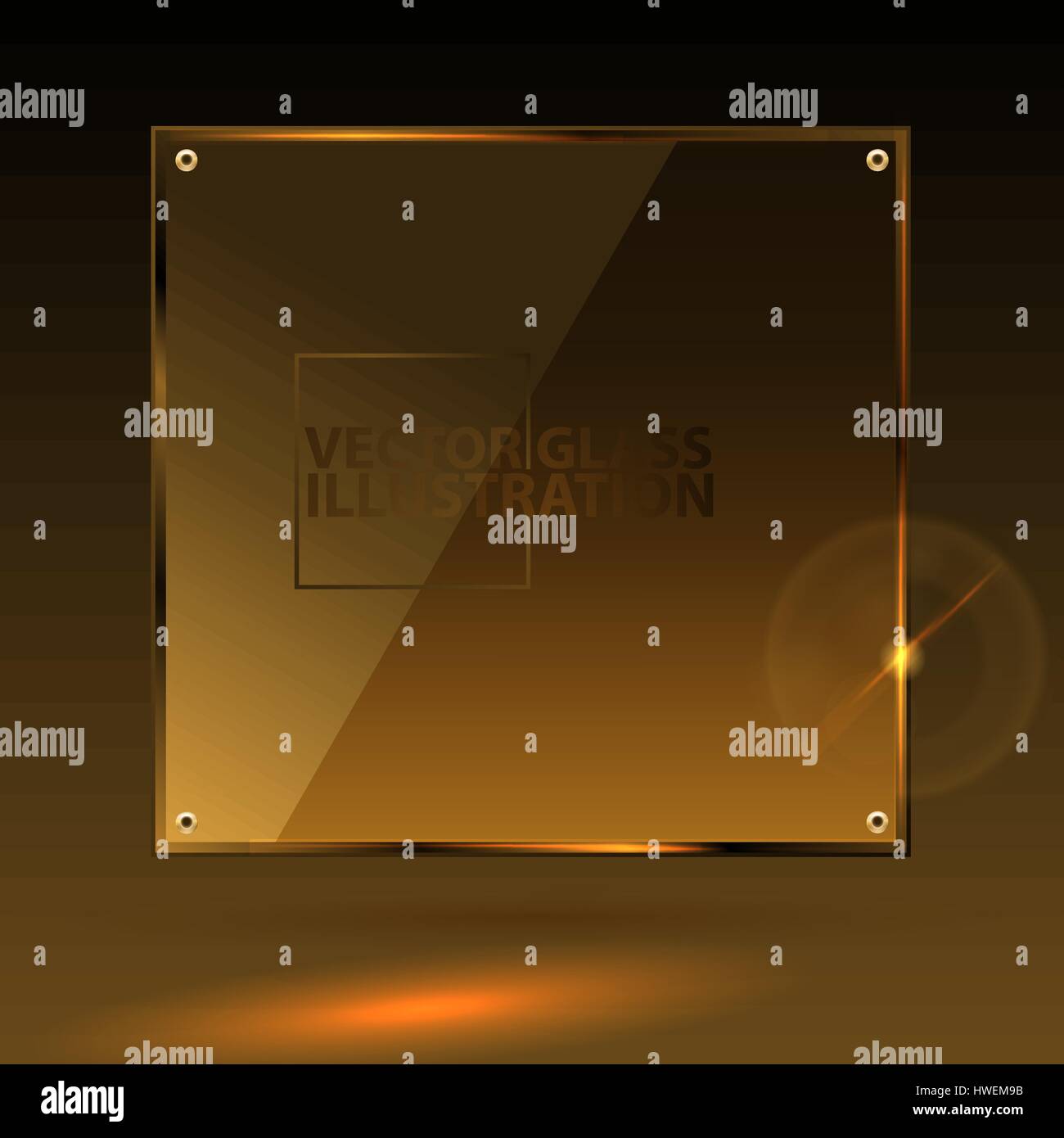 Vector gold square glass - light background and banner Stock Vector ...