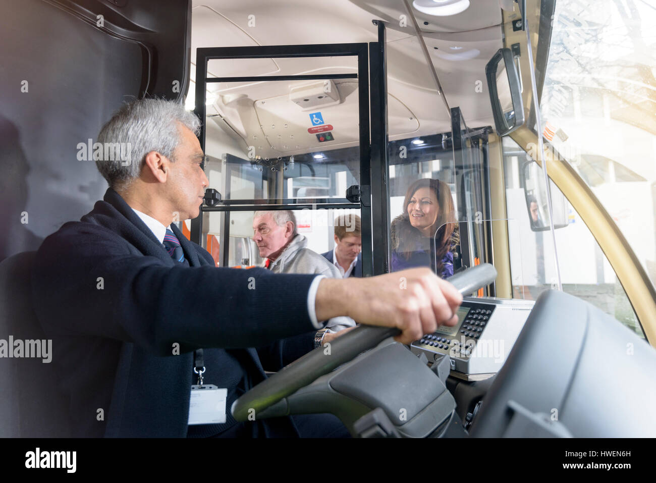 Indian bus driver hi-res stock photography and images - Alamy
