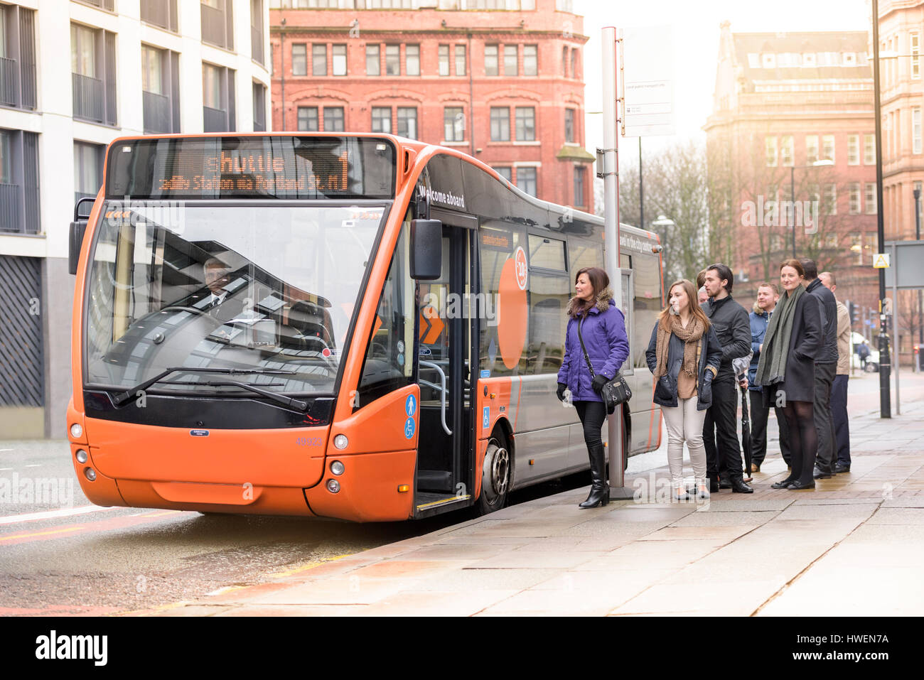 Bus Passengers Standing High Resolution Stock Photography and Images ...