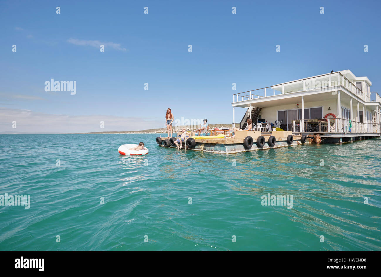 Houseboat family playing hi-res stock photography and images - Alamy