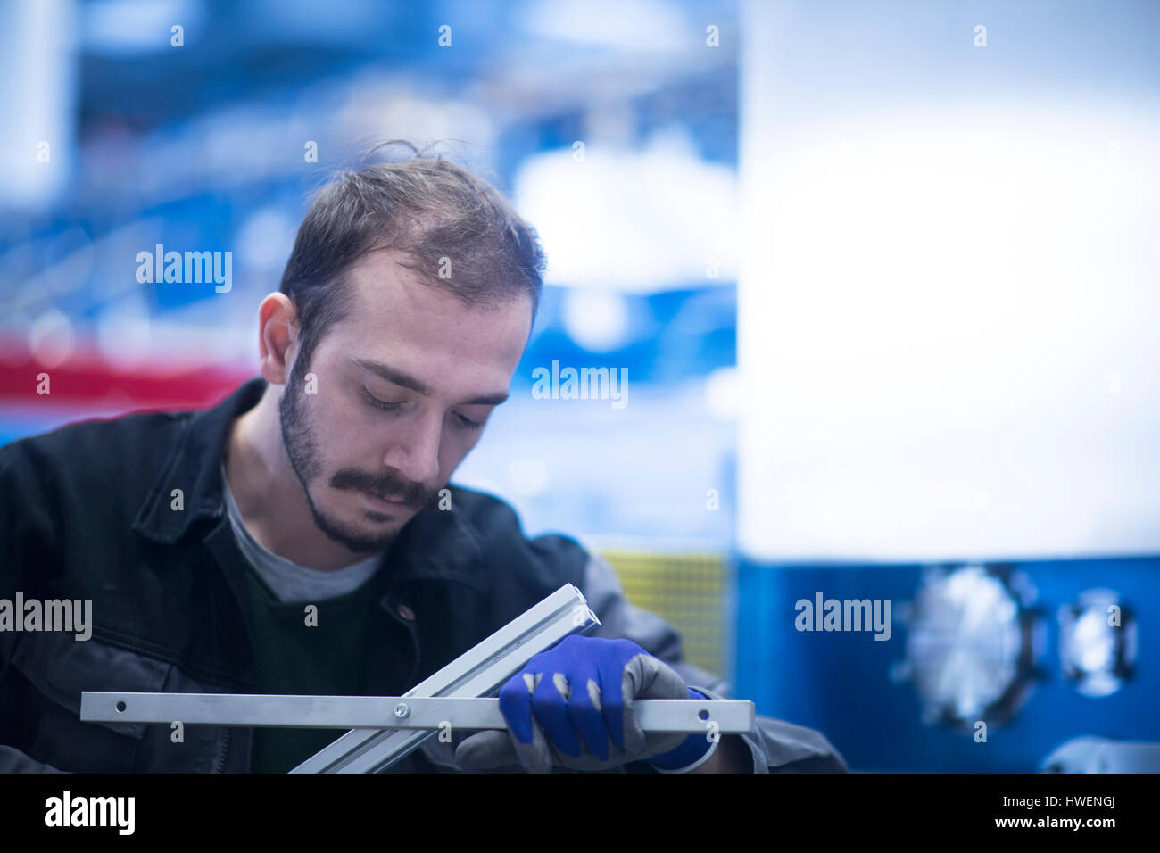 Engineer inspecting components Stock Photo - Alamy