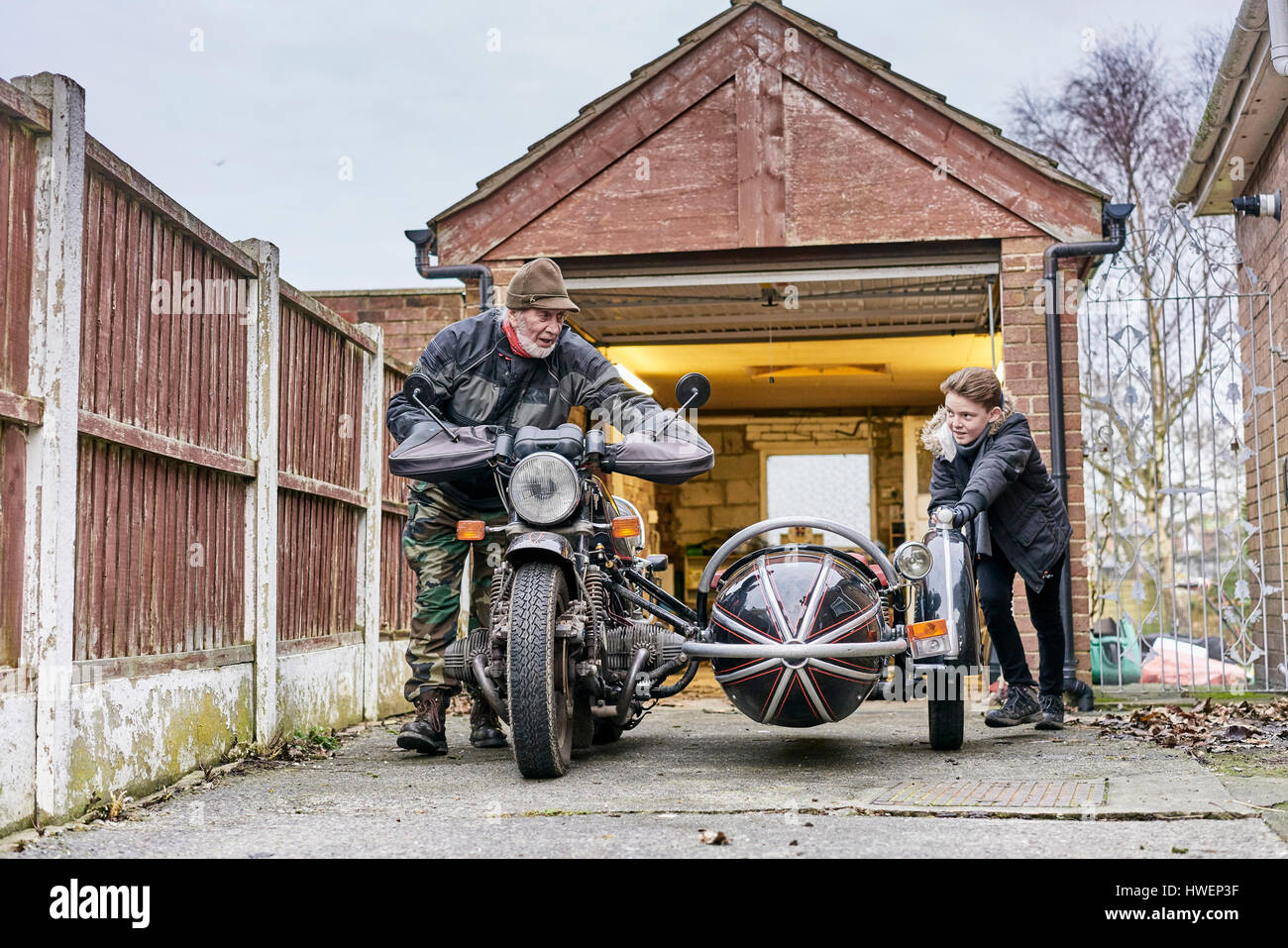 Pushing motorcycle hi-res stock photography and images - Alamy