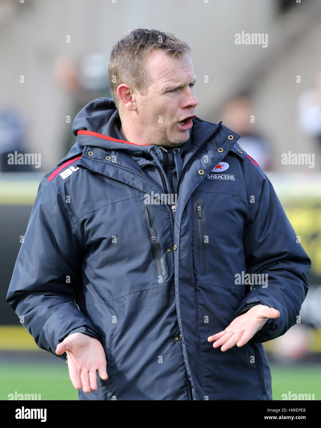 Mark McCall Saracens Director of Rugby Stock Photo - Alamy
