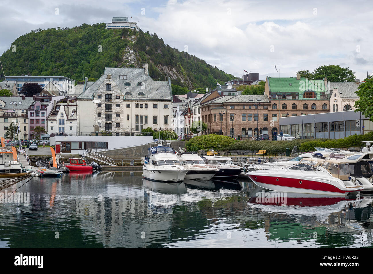 Alesund town pier hi-res stock photography and images - Alamy