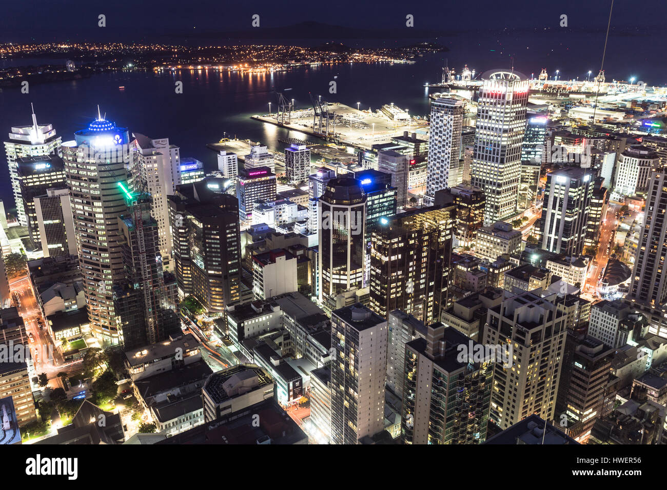 AUCKLAND, NEW ZEALAND - MARCH 1, 2017: An aerial view of Auckland ...