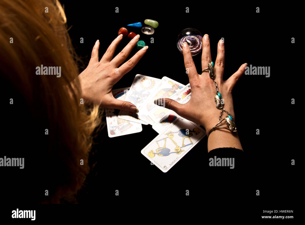 fortune teller woman during a prediction Stock Photo - Alamy