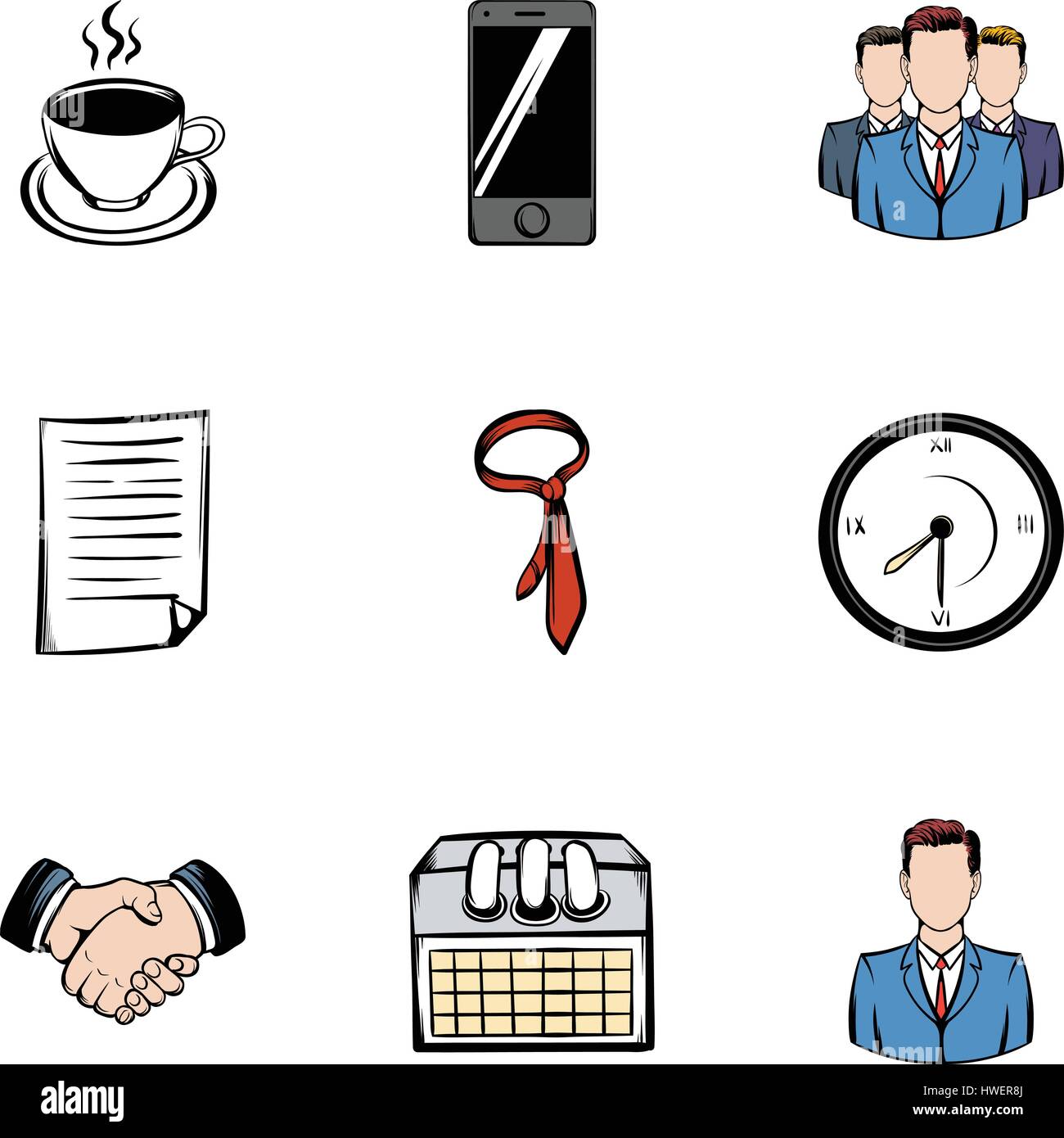 Corporation icons set, cartoon style Stock Vector Image & Art - Alamy