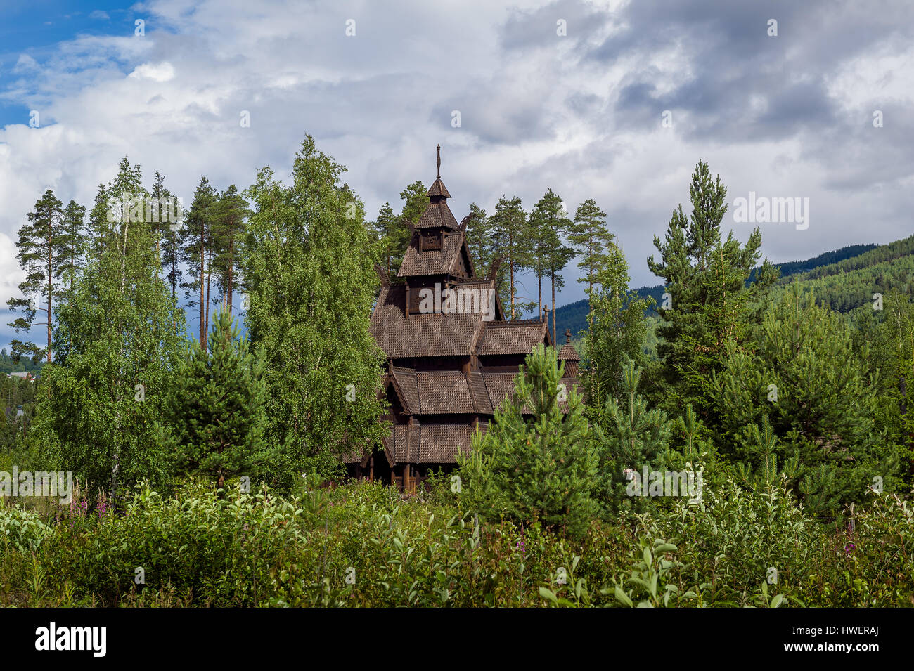 Norway wooden church stave hi-res stock photography and images - Alamy