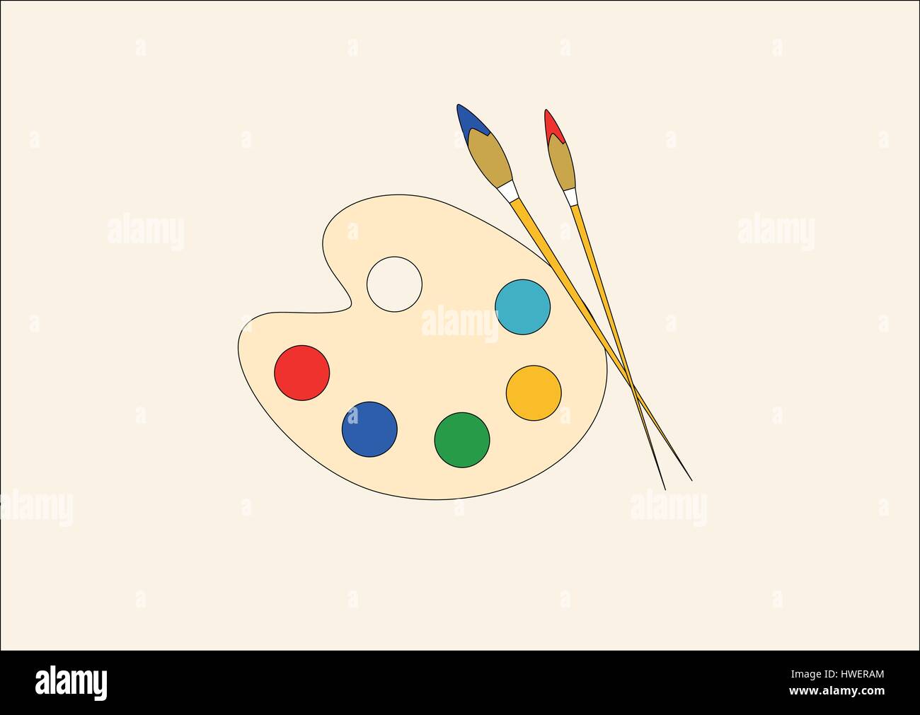 Pen and brown ink and brush and black Stock Vector Images - Alamy