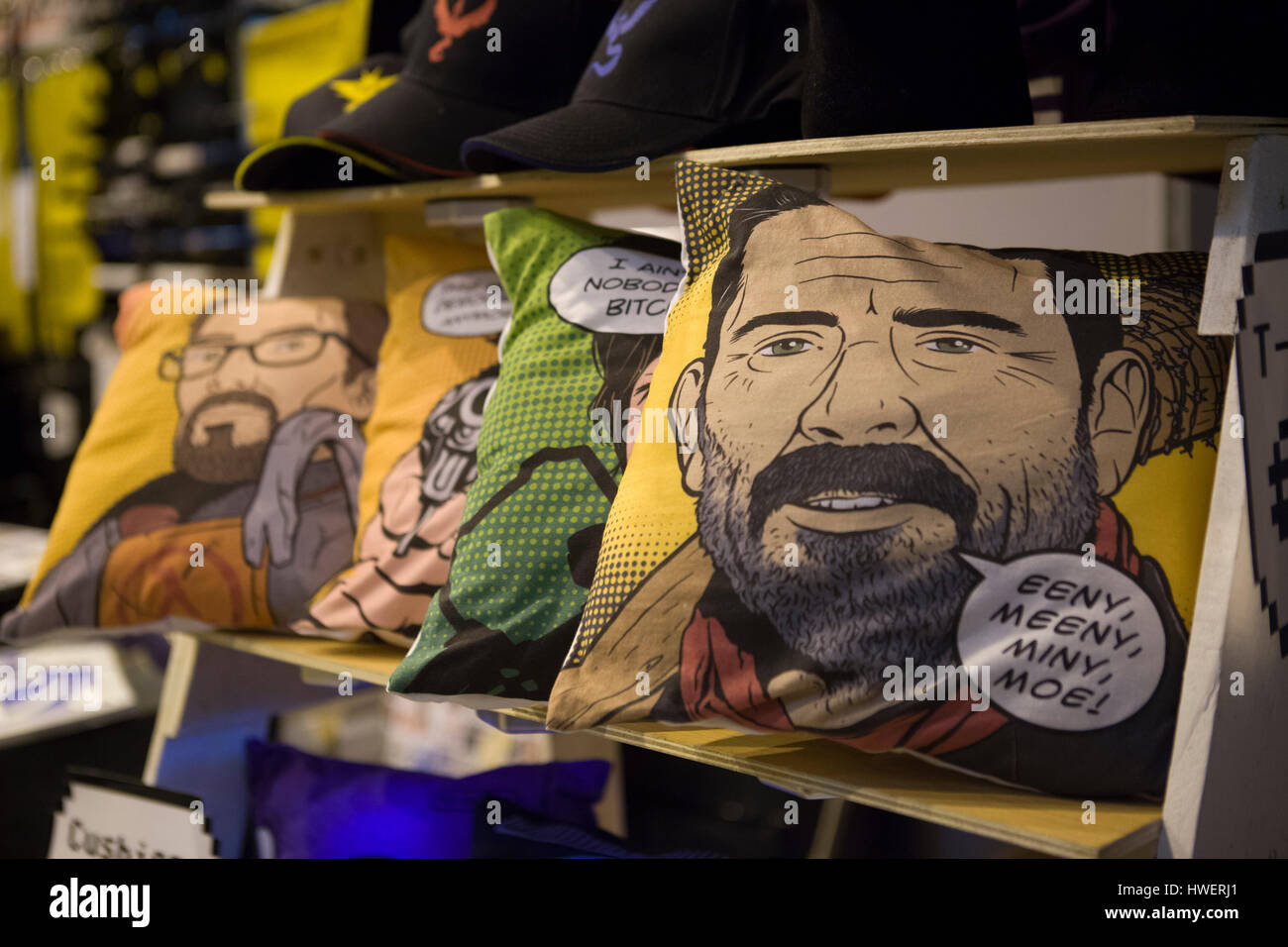 Stalls at Cardiff Comic Con 2017 at the Motorpoint arena Stock Photo ...