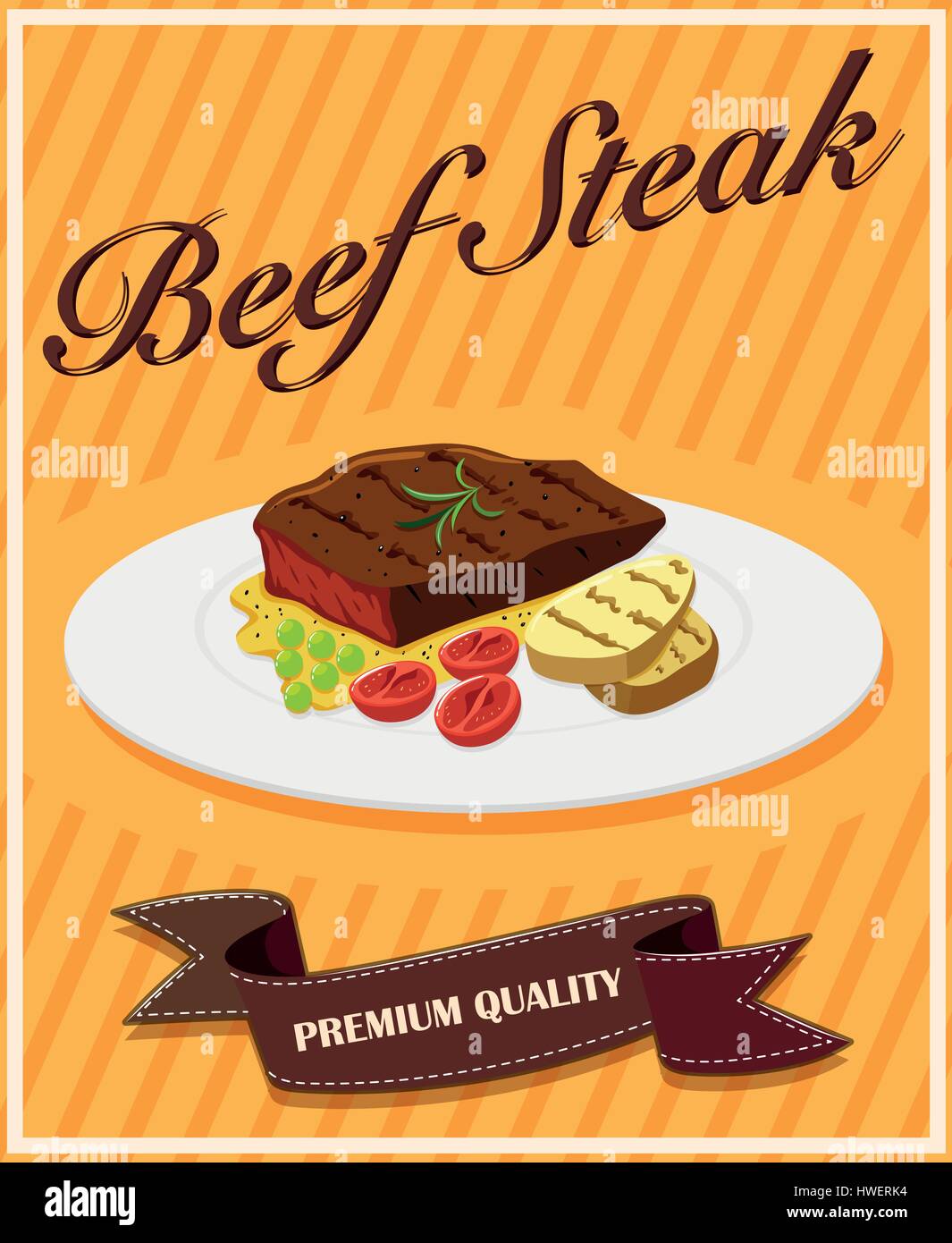 Beef steak vegetable Stock Vector Images - Alamy