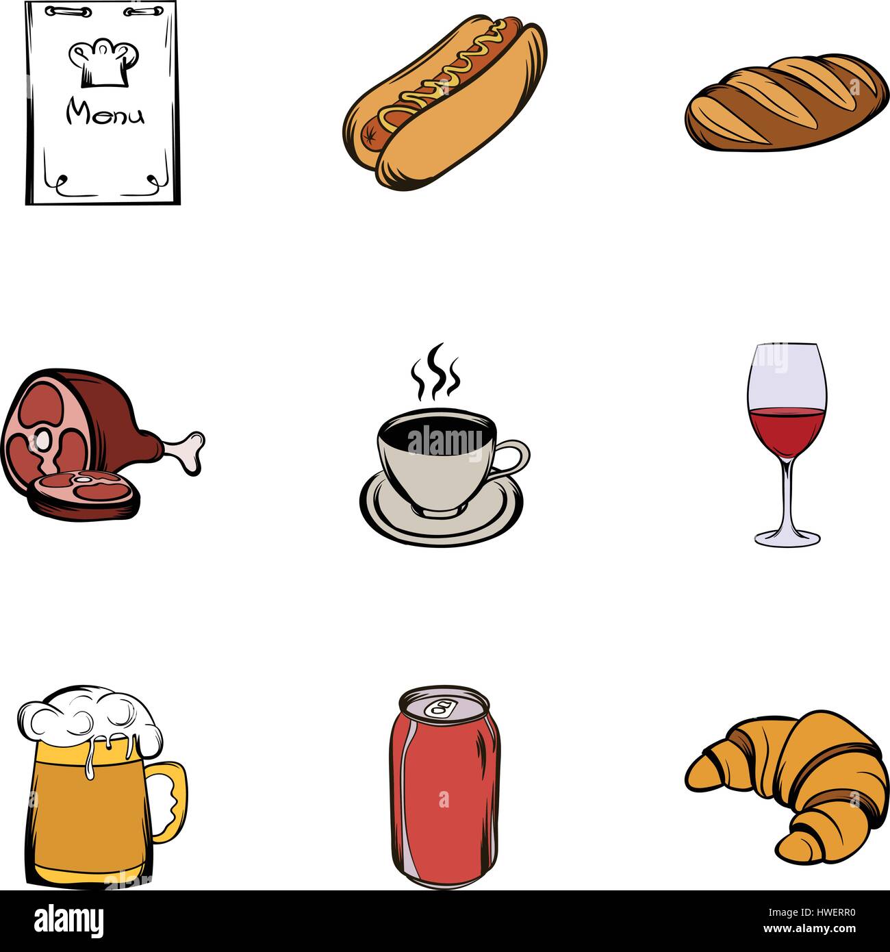 Cooking icons set, cartoon style Stock Vector Image & Art - Alamy