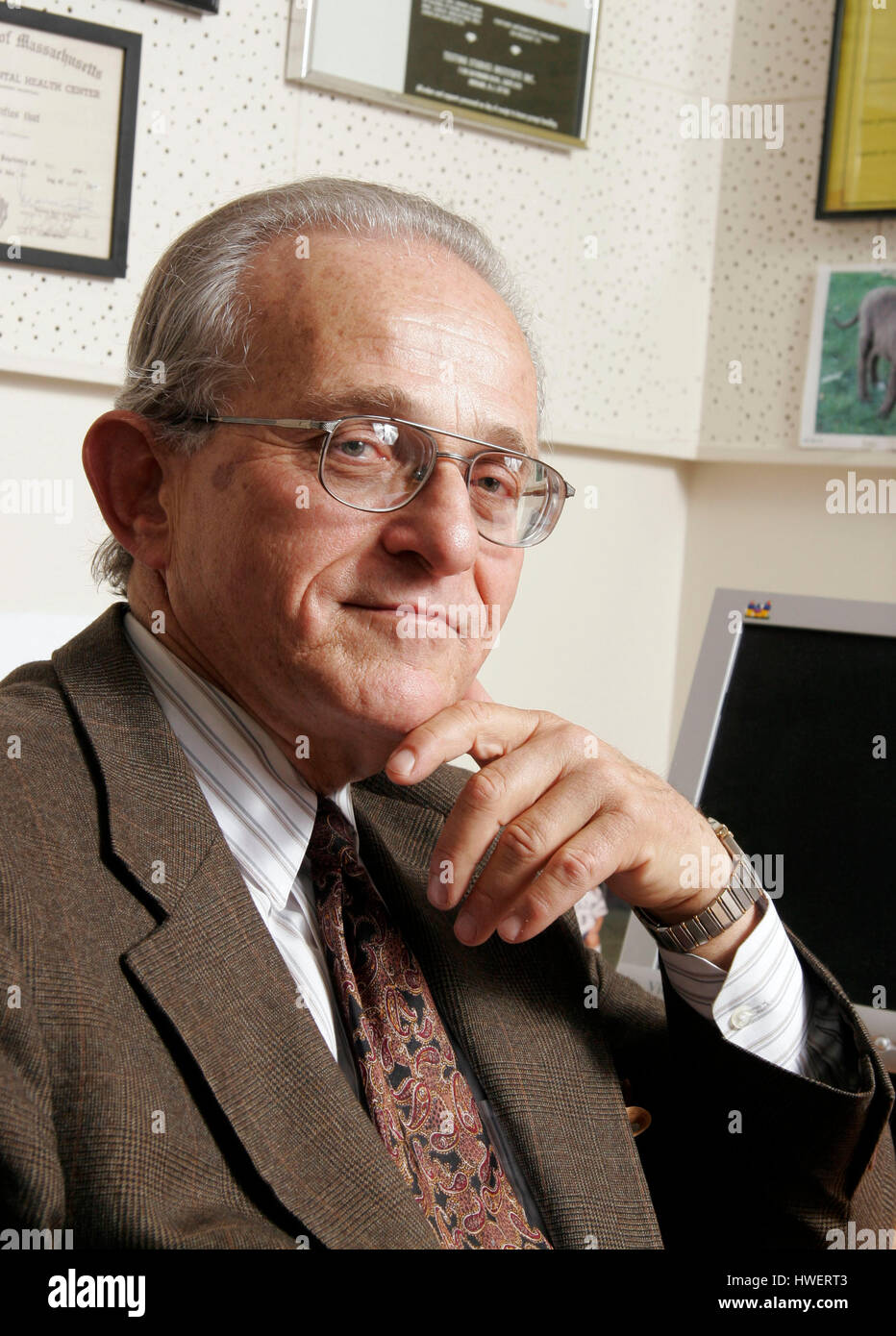 Dr. Robert Liberman at his office at UCLA in Los Angeles on March 15 ...