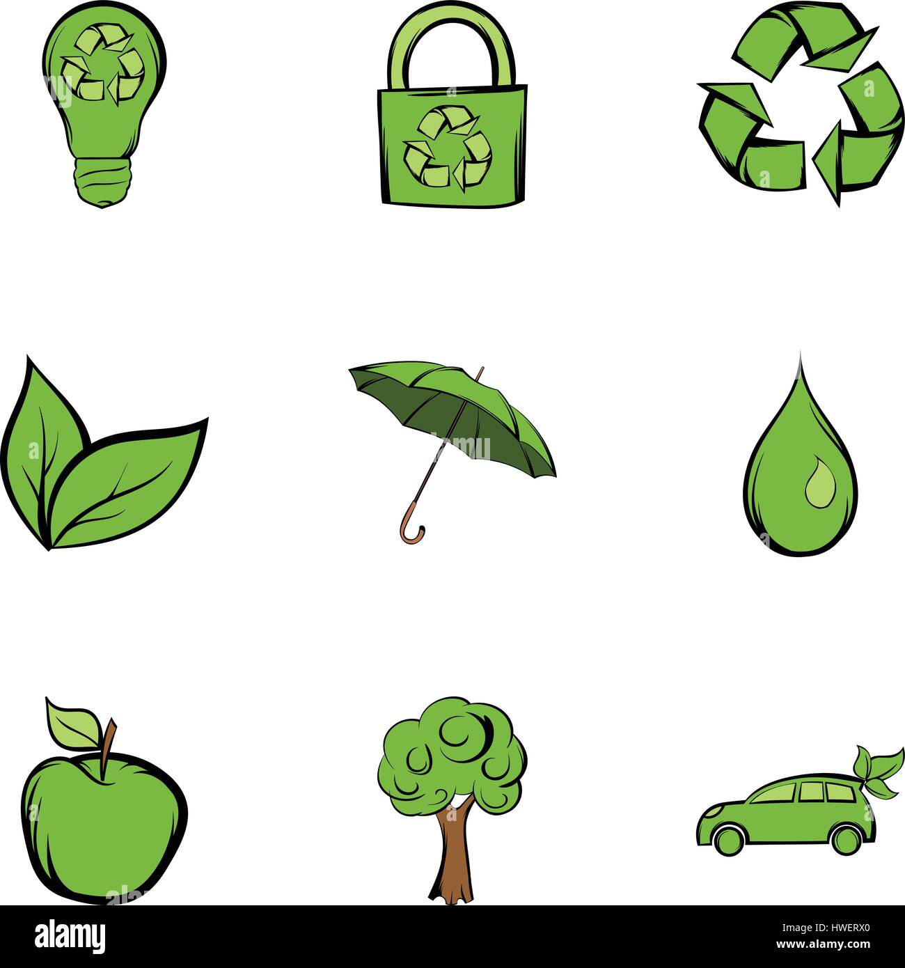 Environmental icons set, cartoon style Stock Vector Image & Art - Alamy