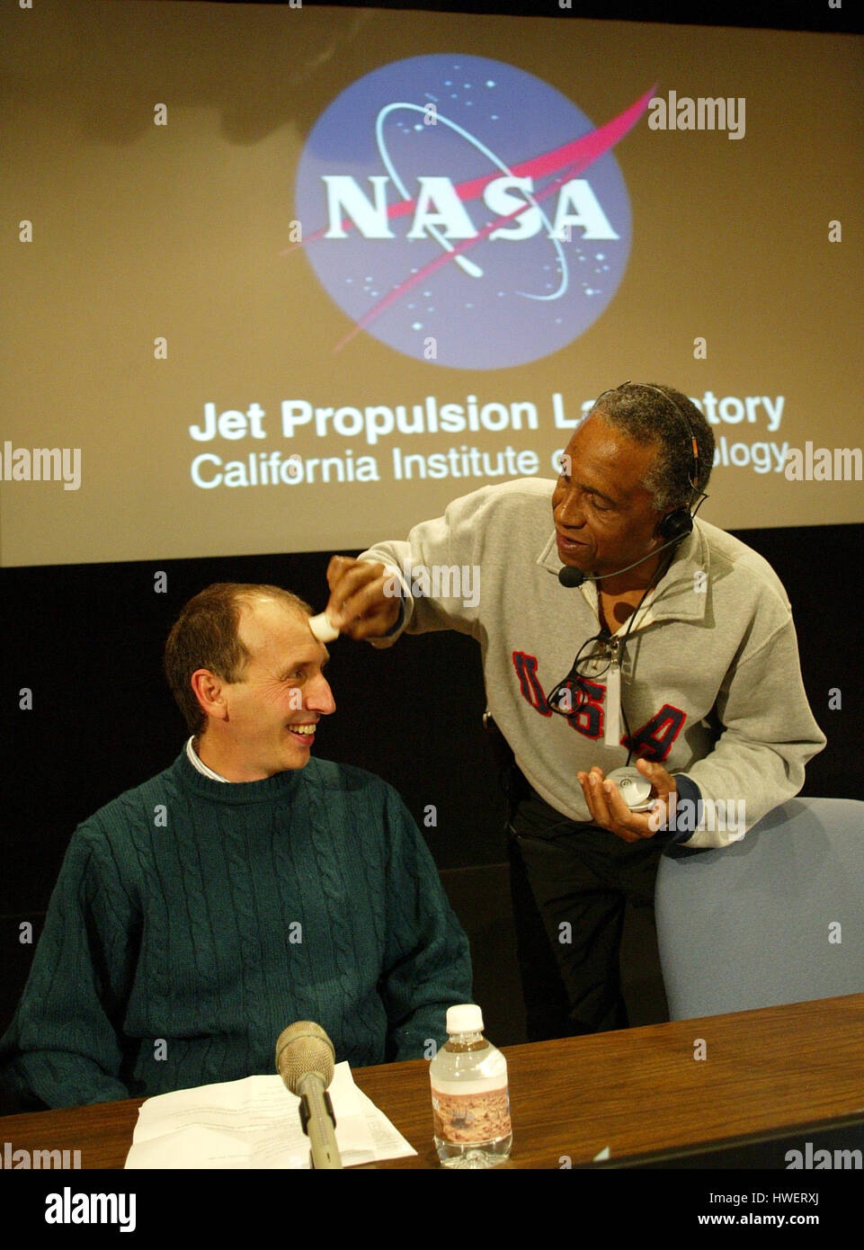 Matt Golombek, (L), Science Team Member of the Jet Propulsion ...