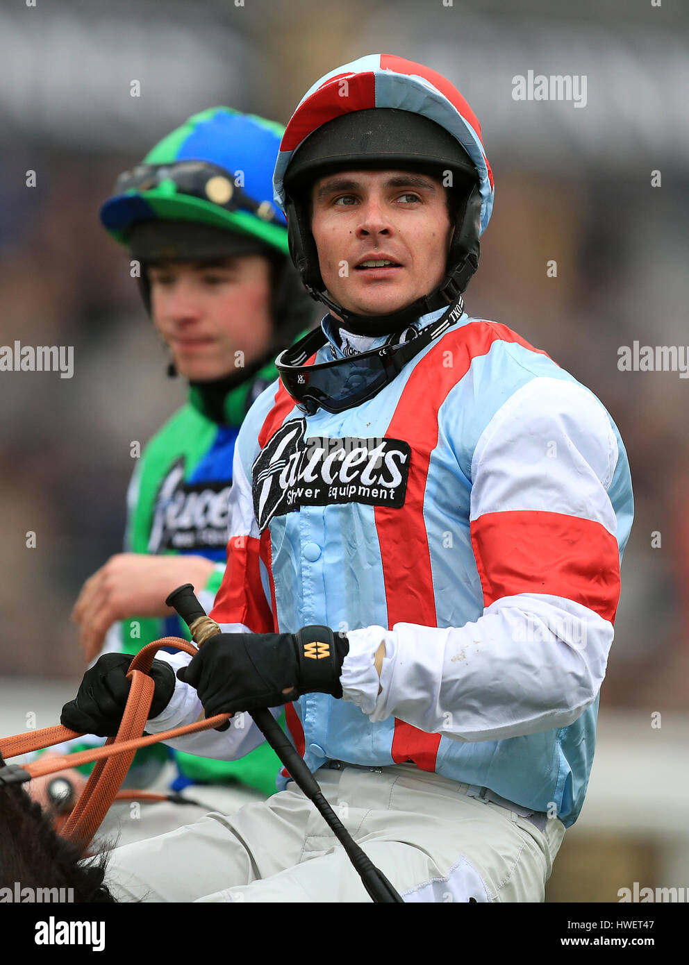 Jockey Liam Treadwell on Cold March prior to the Brown Advisory ...