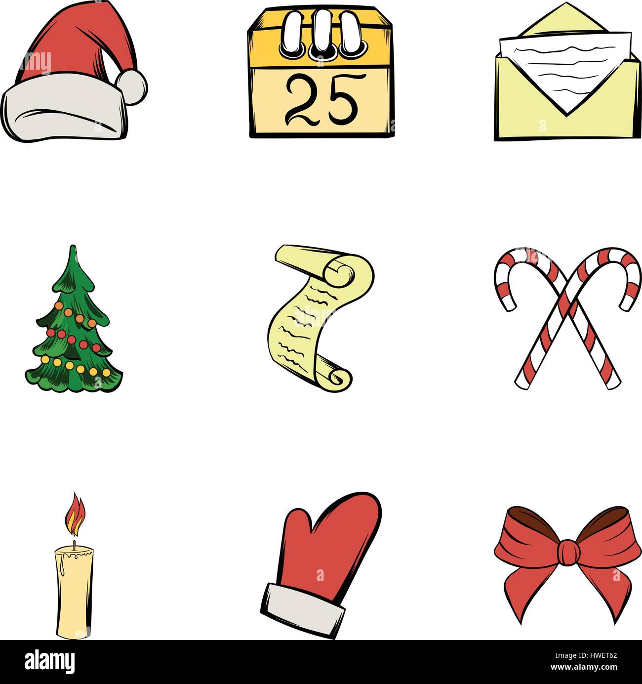 Holiday icons set, cartoon style Stock Vector Image & Art - Alamy