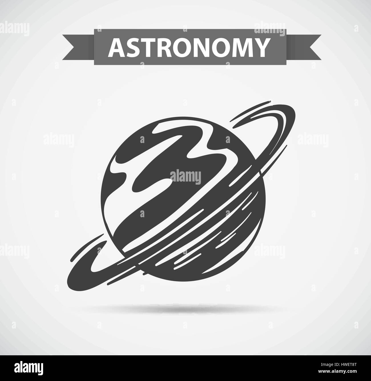 Astronomy logo on grey background illustration Stock Vector Image & Art ...