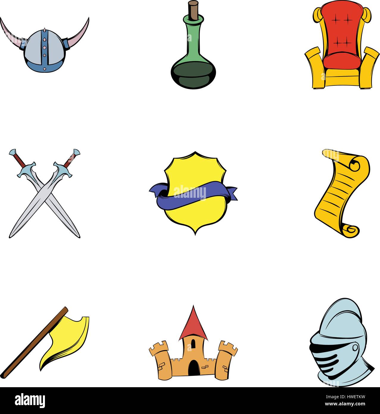 Medieval knight icons set, cartoon style Stock Vector Image & Art - Alamy Medieval knight icons set, cartoon style Stock Vector Image & Art - Alamy