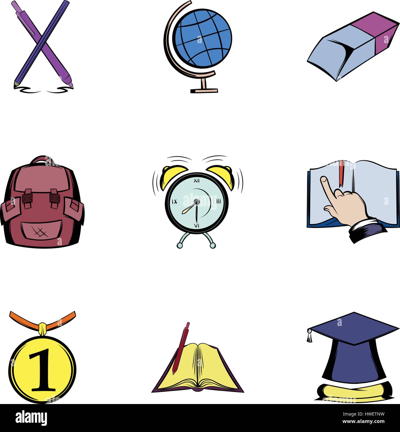 Knowledge icons set, cartoon style Stock Vector Image & Art - Alamy