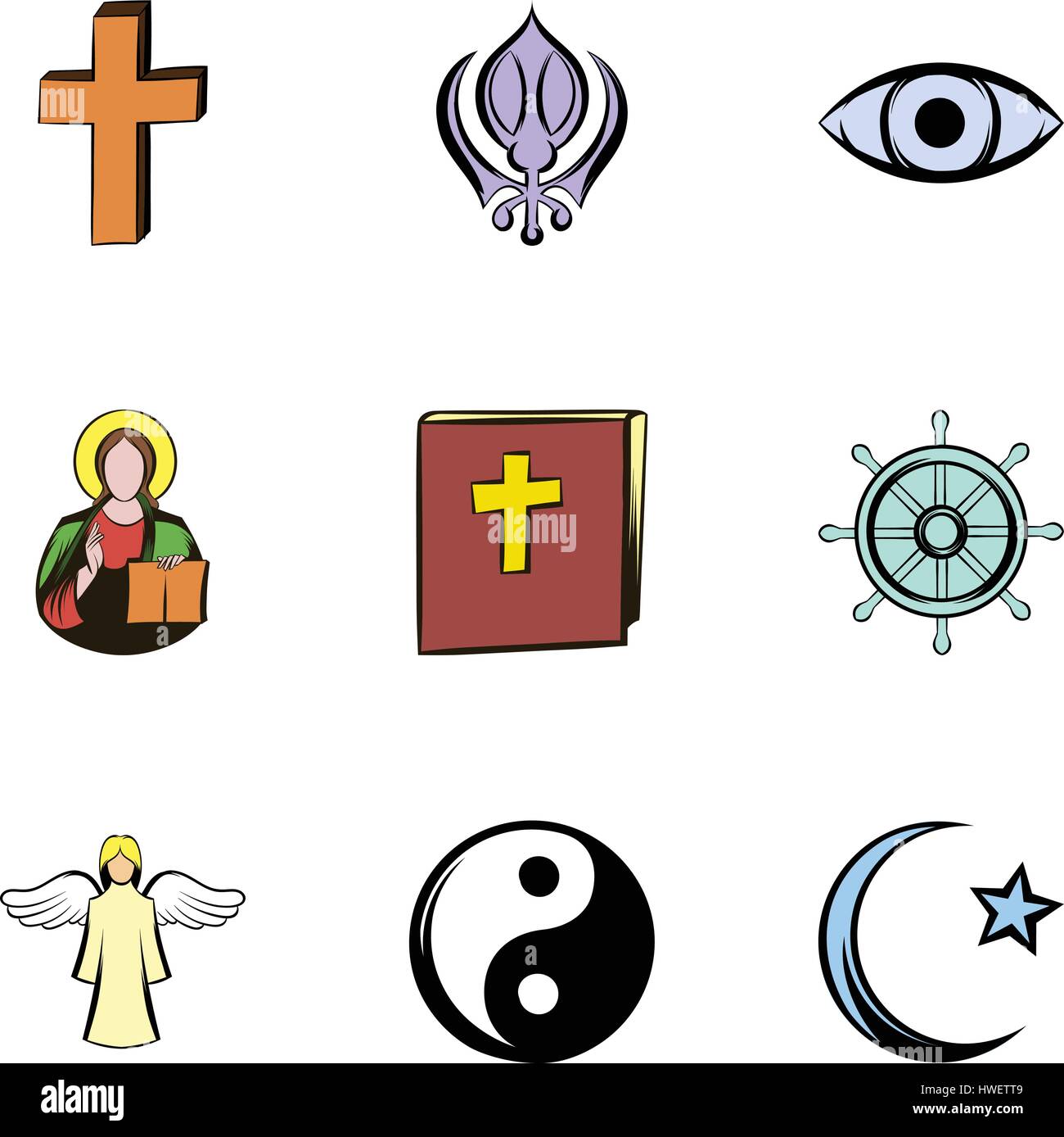 Religion symbol icons set, cartoon style Stock Vector Image & Art - Alamy Religion symbol icons set, cartoon style Stock Vector Image & Art - Alamy