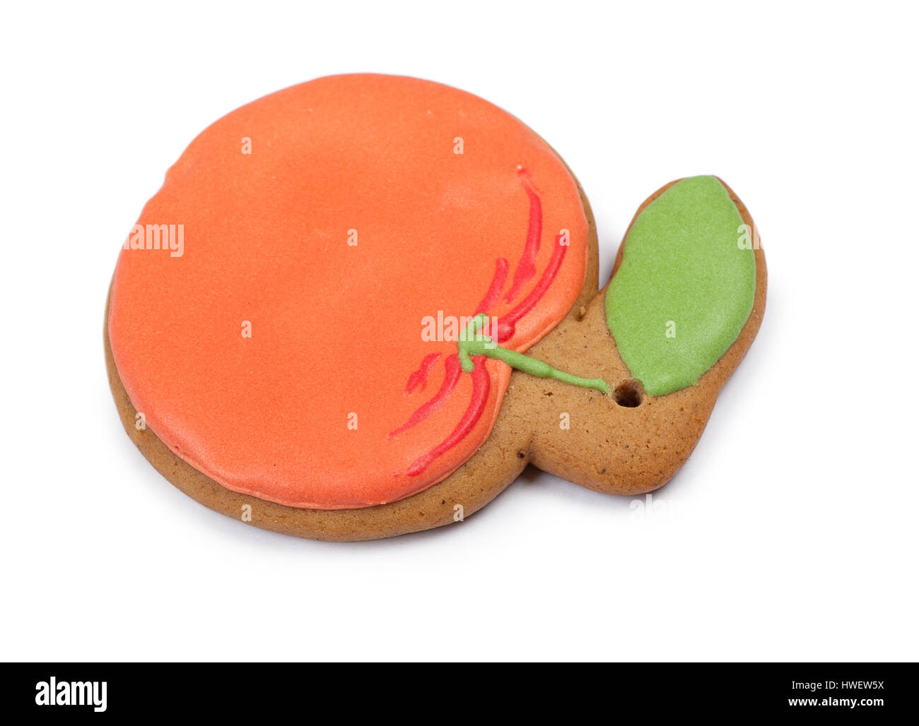 Fruit gingerbread cookie isolated on white background Stock Photo - Alamy