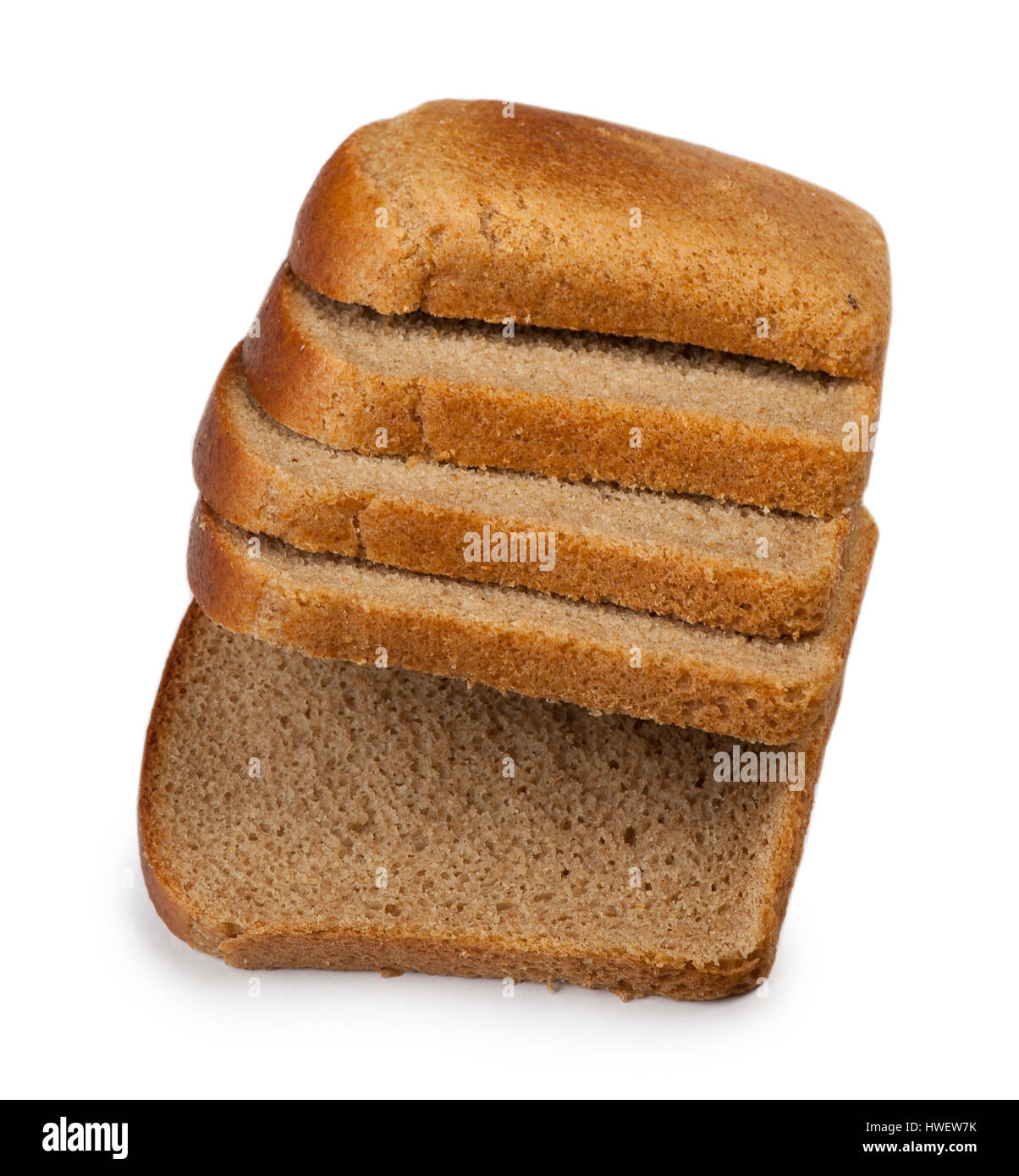 Slices of bread isolated on white background Stock Photo - Alamy