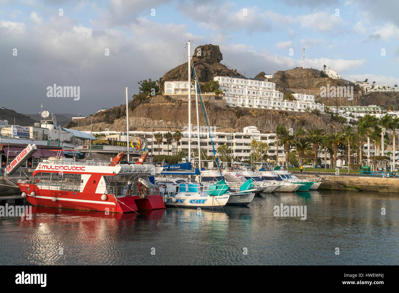 Marina des Ferienort Puerto Rico, Mogan, Insel Gran Canaria, Kanarische ...