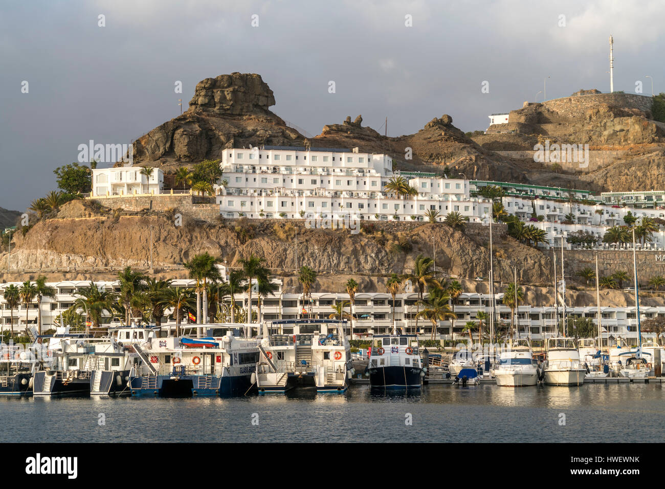 Marina des Ferienort Puerto Rico, Mogan, Insel Gran Canaria, Kanarische ...