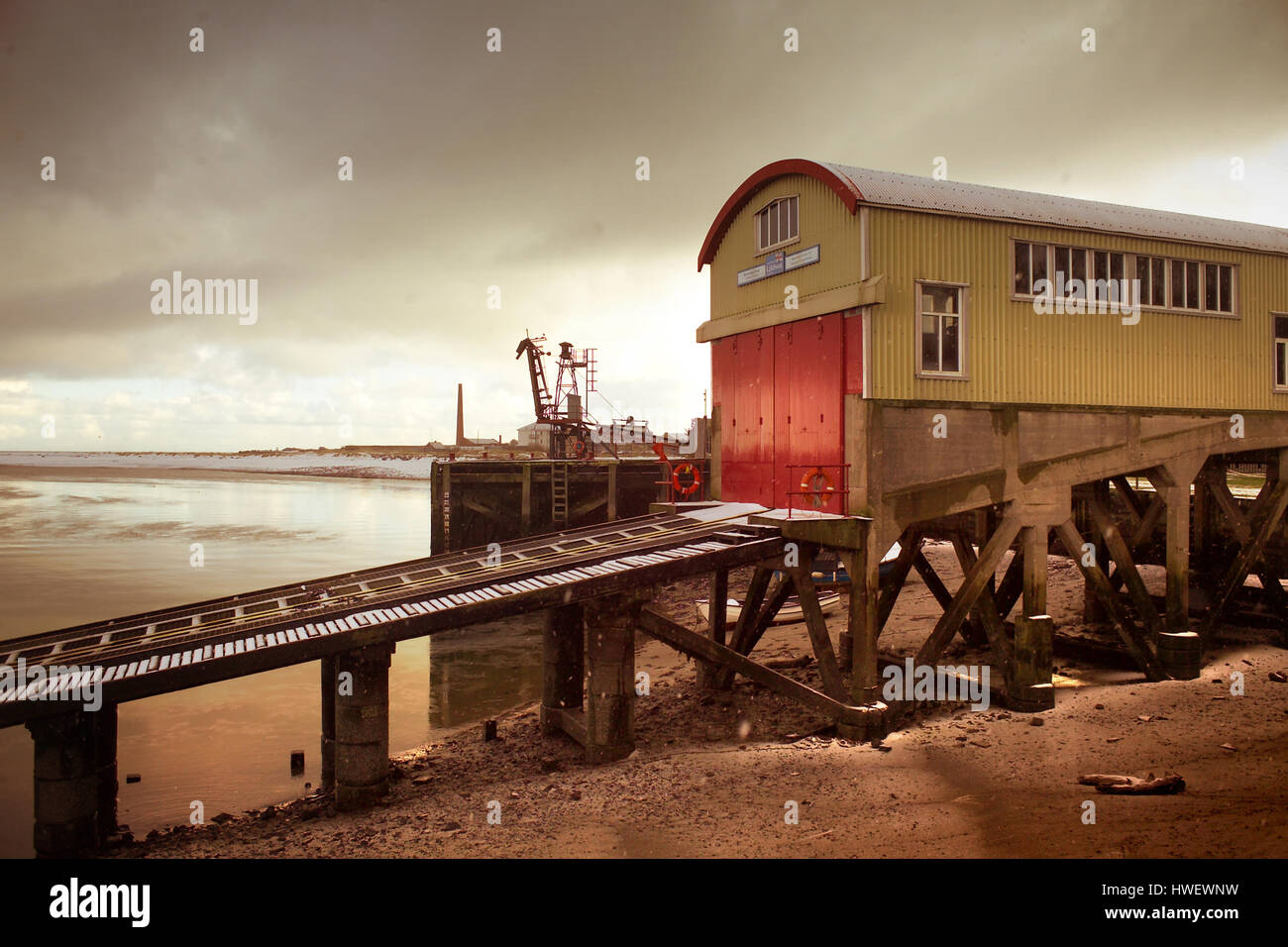 RNLI lifeboat station at Spittal Point, Berwick-upon-Tweed Stock Photo ...