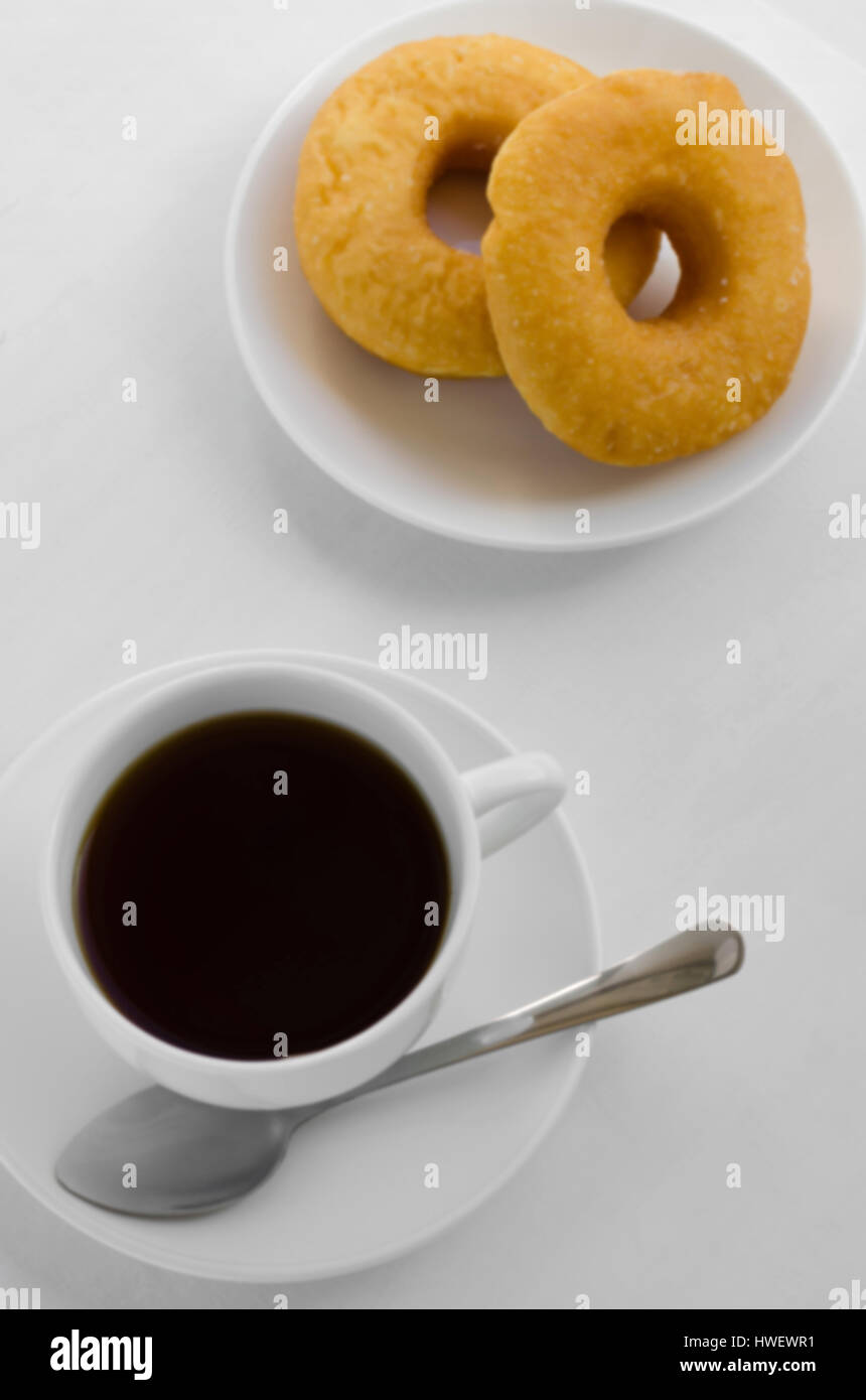 Donut and Tea Eating for Relaxing Time Stock Photo - Alamy