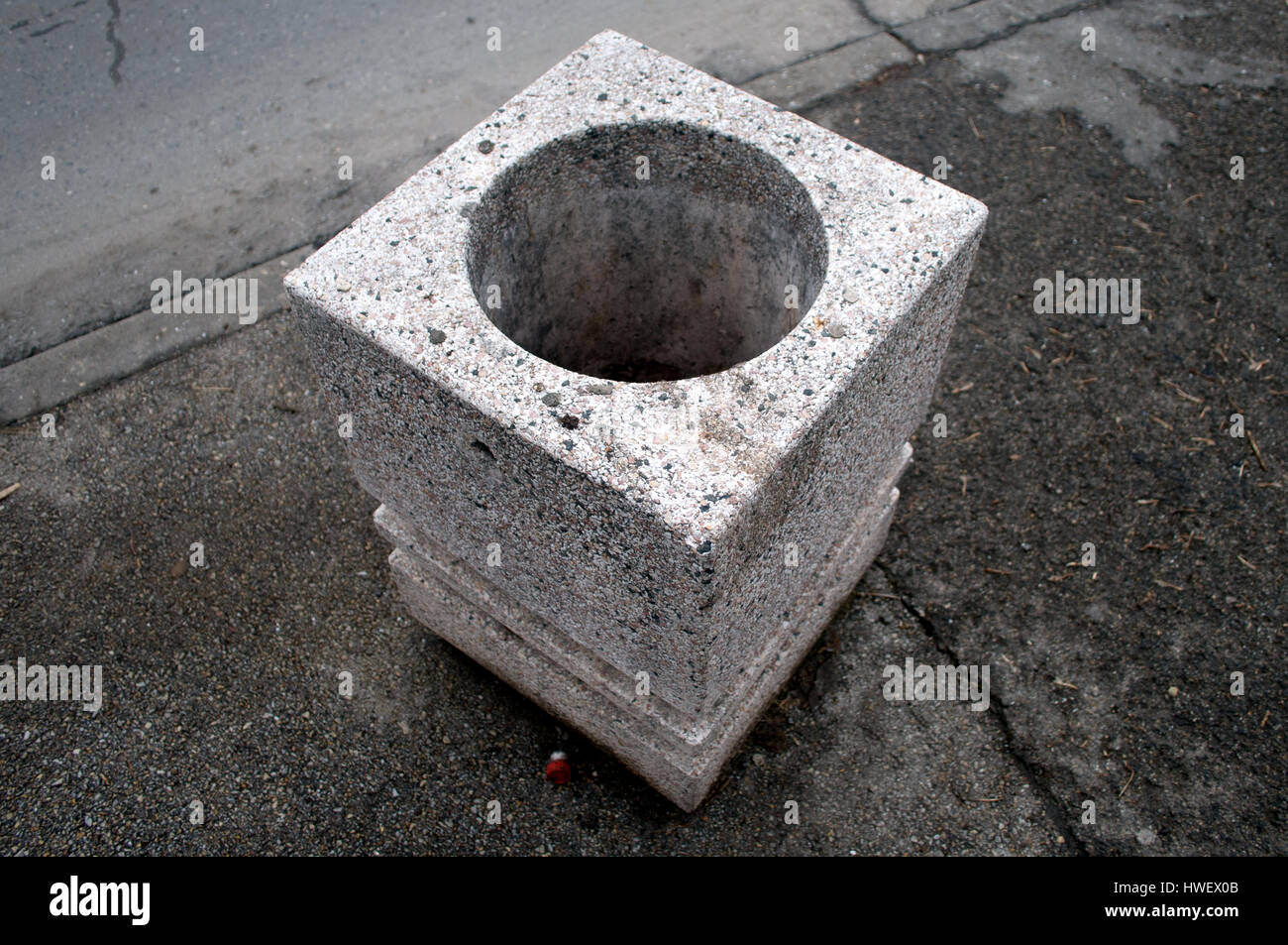 Concrete bucket on Varadin Bridge, Novi Sad, Serbia Stock Photo - Alamy