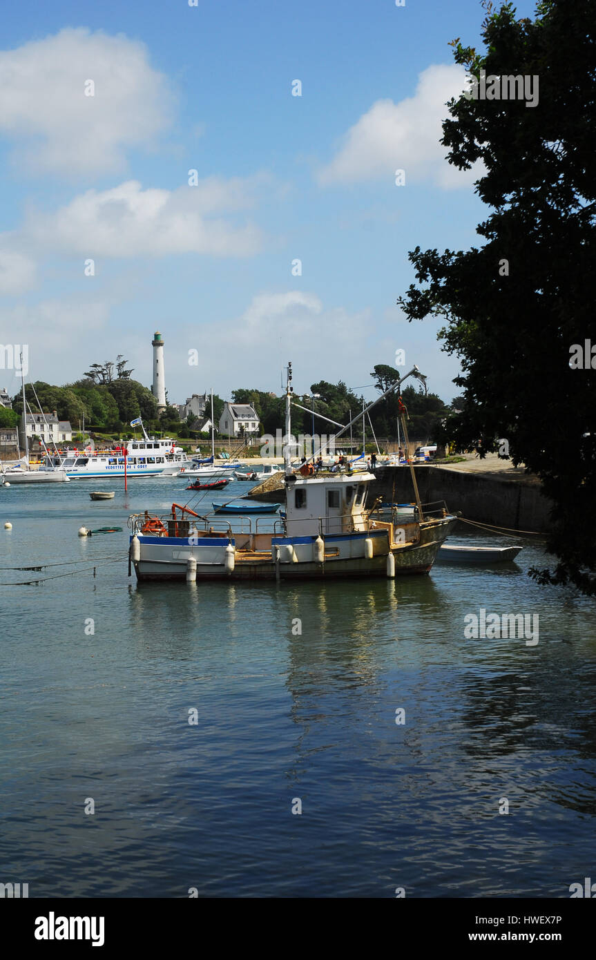 France, Bretagne, Brittany, Odet Rover, Sainte-Marine, Ferry Stock ...