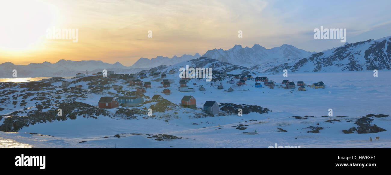 Greenland landscape in Kulusuk village in spring time Stock Photo - Alamy