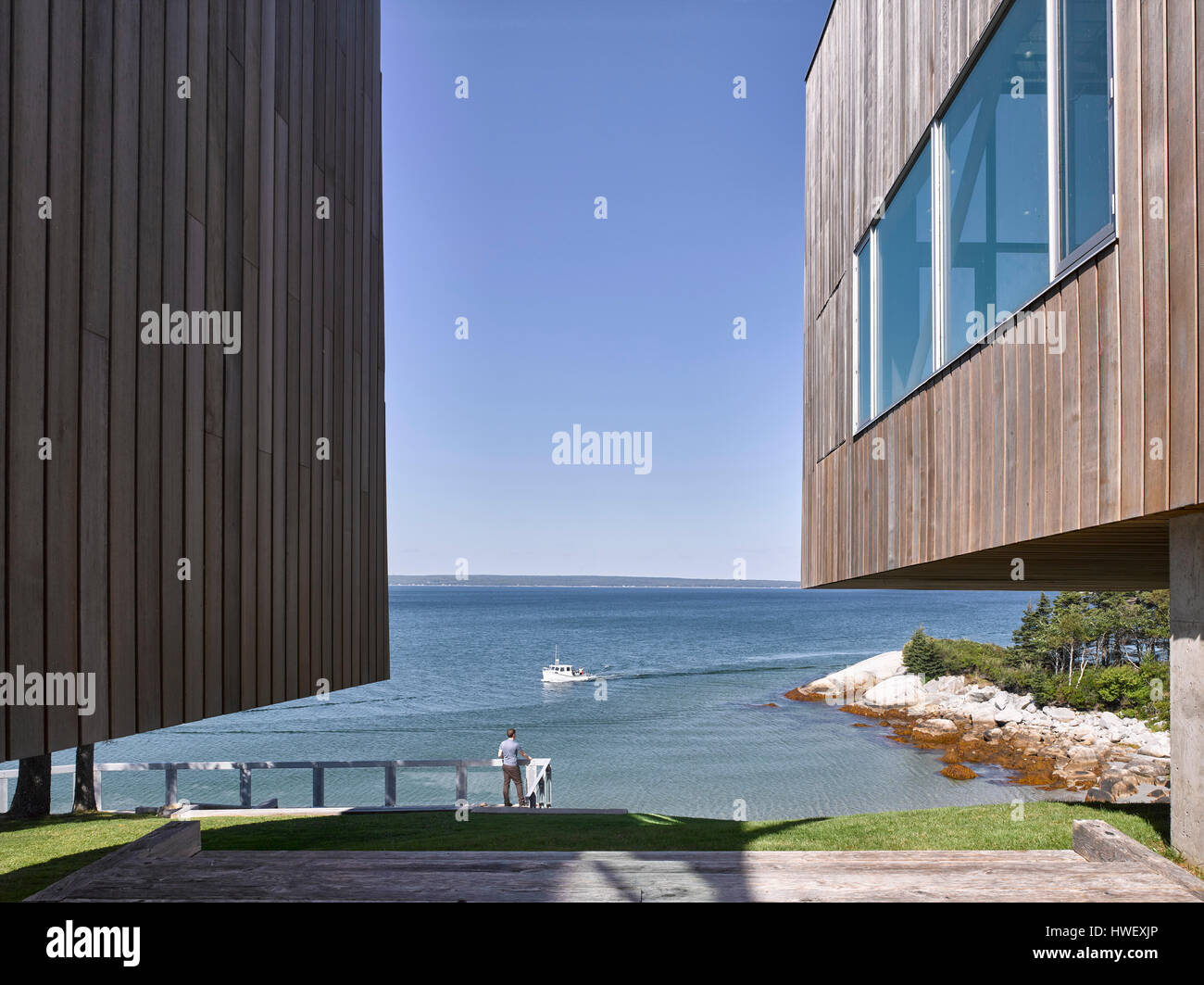 View out. Two Hull House, Halifax, Canada. Architect: MacKay-Lyons ...