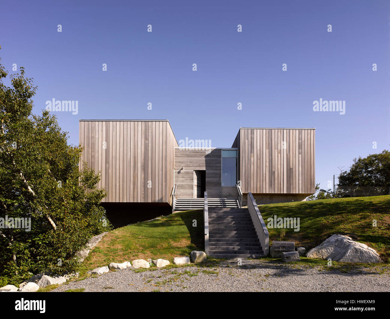 Front entrance. Two Hull House, Halifax, Canada. Architect: MacKay ...