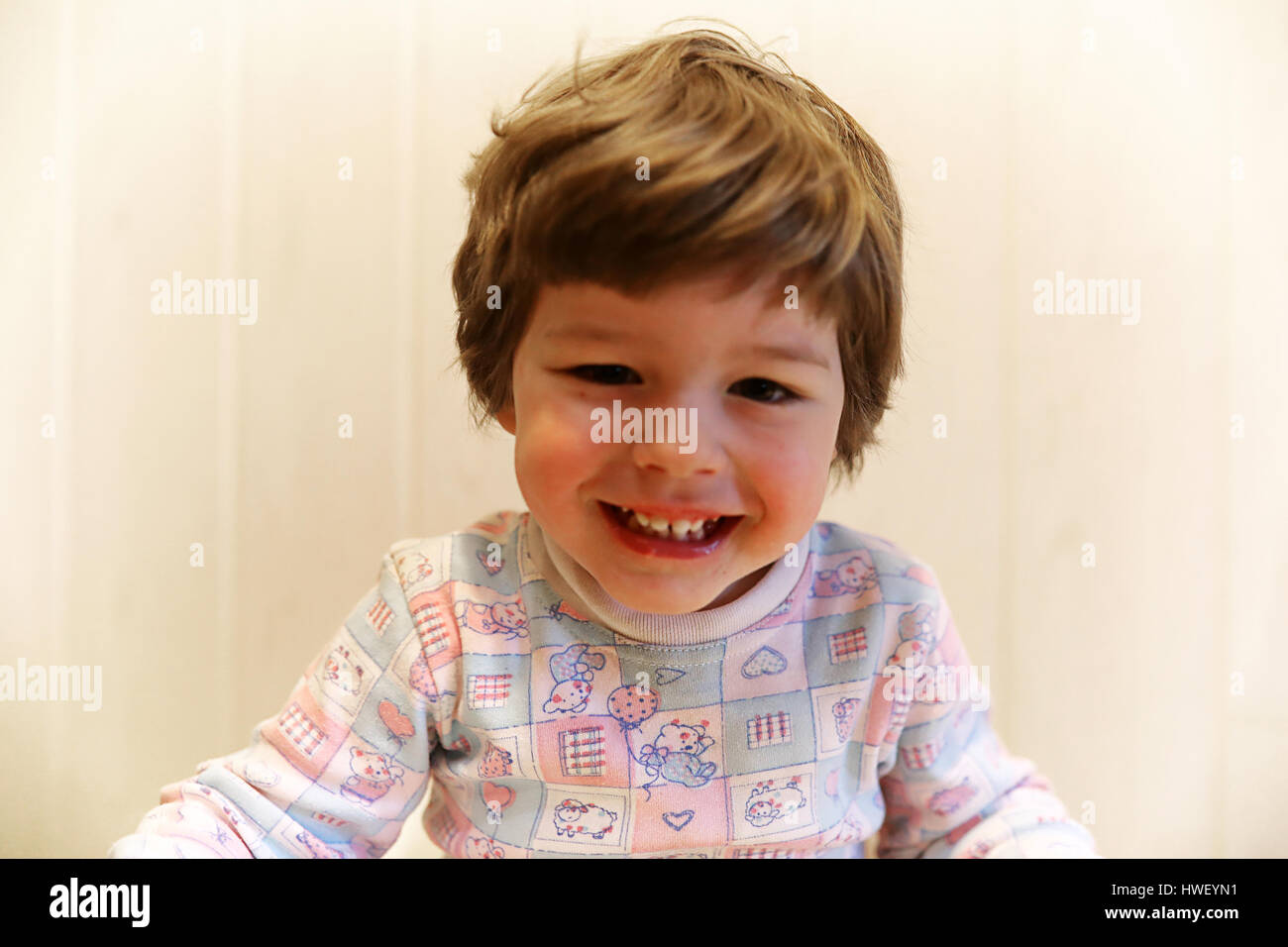 kid smiling and have fun white background Stock Photo - Alamy