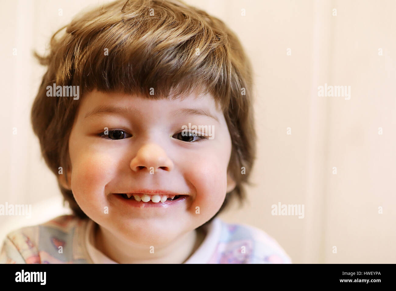 kid smiling and have fun white background Stock Photo - Alamy